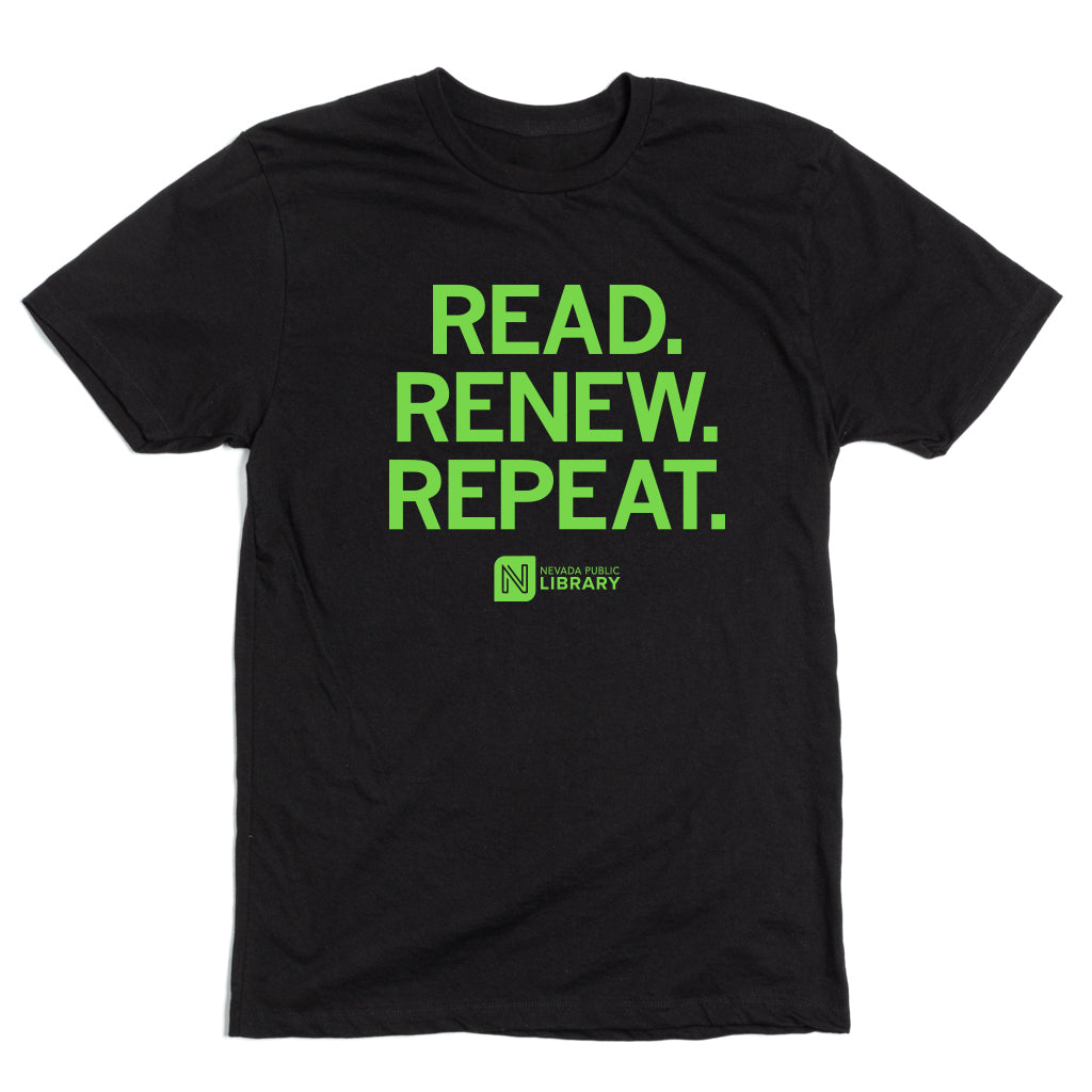 Nevada Public Library: Read. Renew. Repeat. Shirt – Raygun Custom