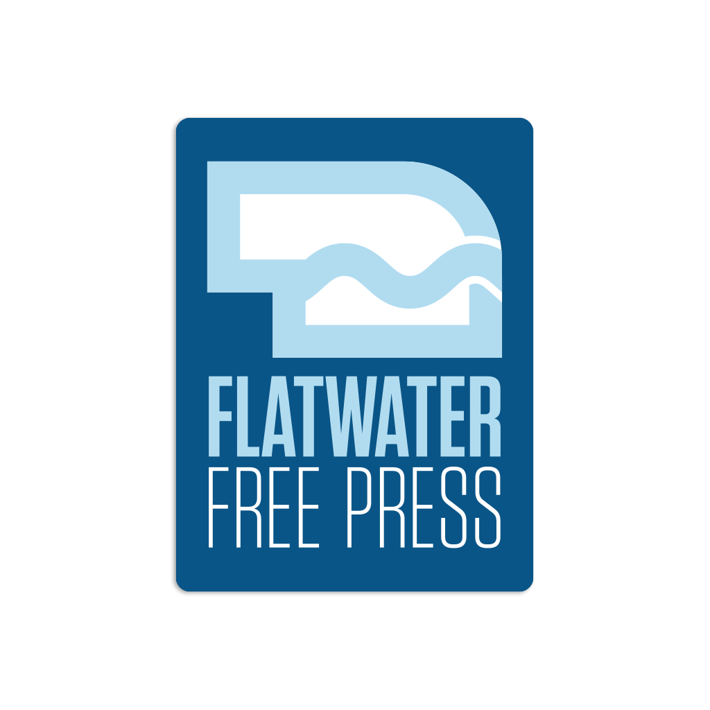 Flatwater Free Press Logo Vertical Sticker – Raygun Custom